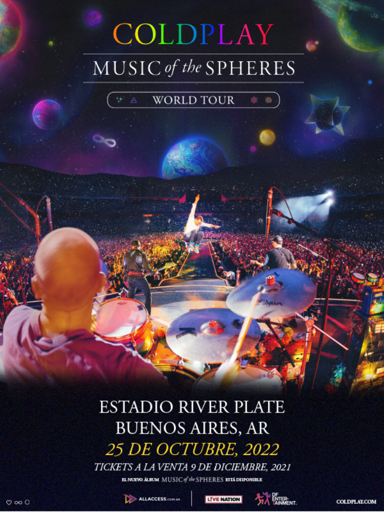 Coldplay lanza la película de sus recitales en River Plate