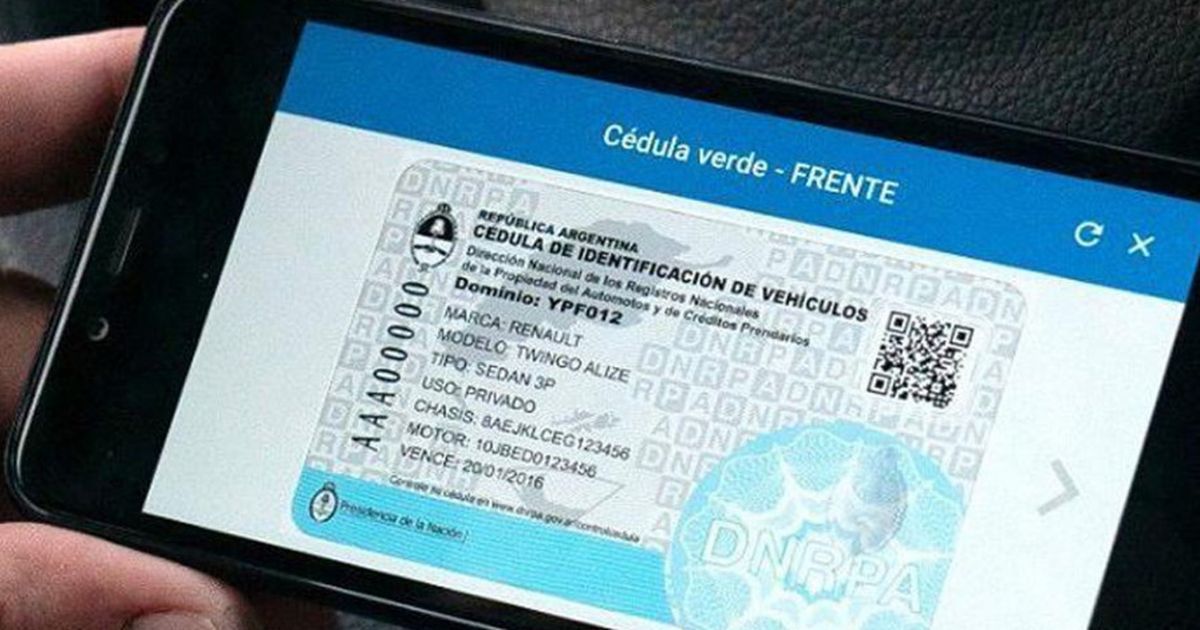 La cédula verde del auto volverá a tener un año de vigencia desde el 5 de abril