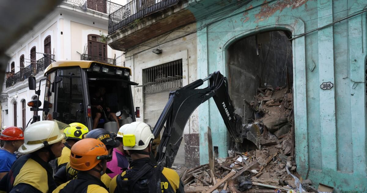 Trágico derrumbe de un edificio en Cuba