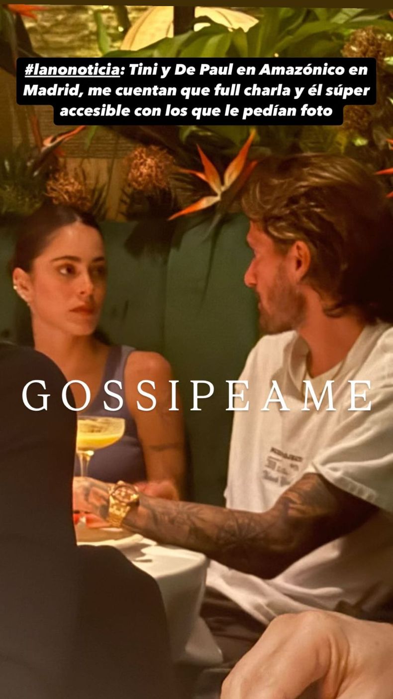 Es la definitiva: Rodrigo de Paul y Tini Stoessel fotografiados juntos ...
