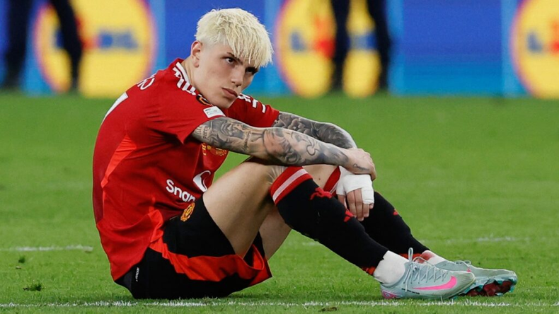 Alejandro Garnacho y Amorín a las manos luego de perder la Europa League