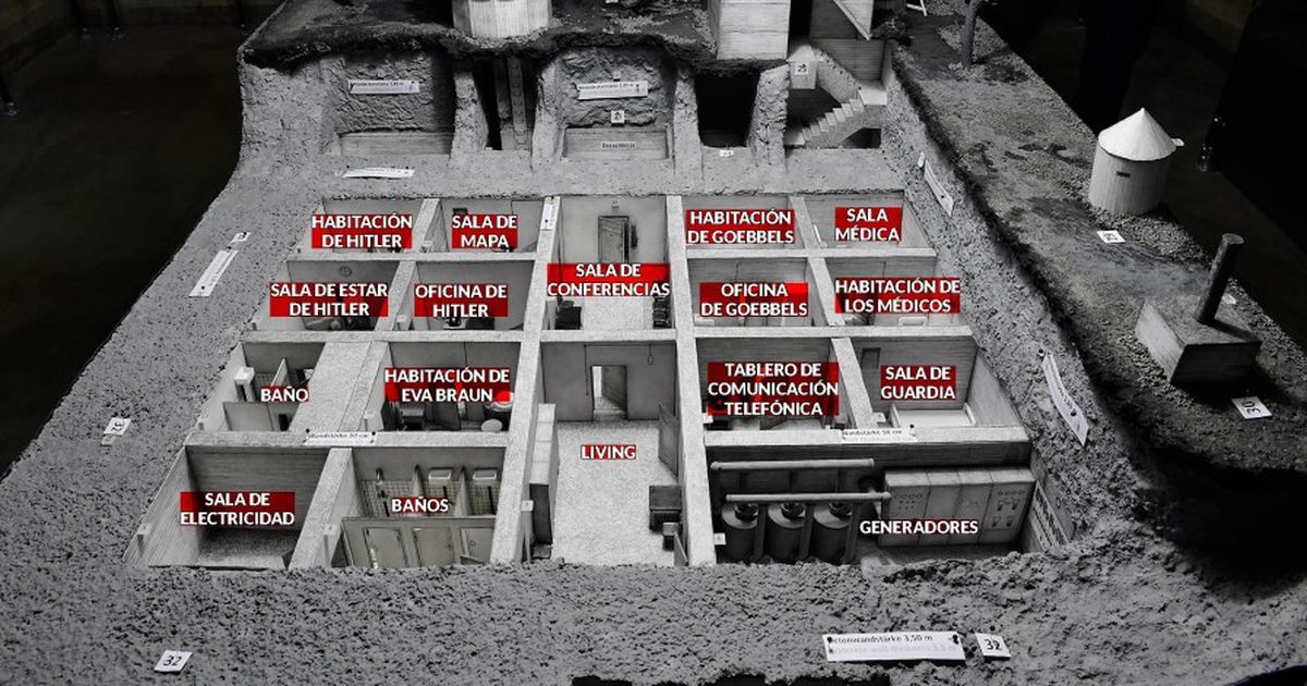 El búnker, por dentro, donde Adolf Hitler pasó sus últimos días