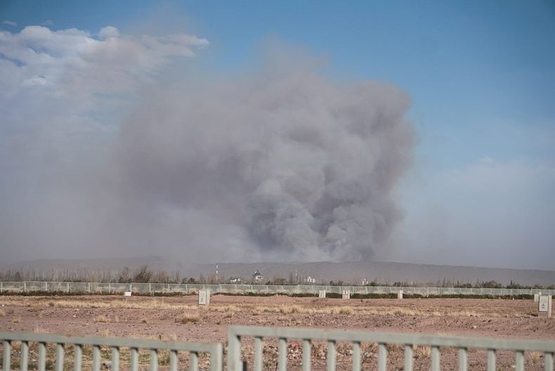 Importantes incendios en Perdriel y Agrelo