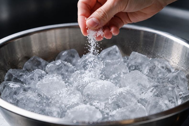 Qué pasa si mezclás hielo con sal: el truco casero que nadie te contó