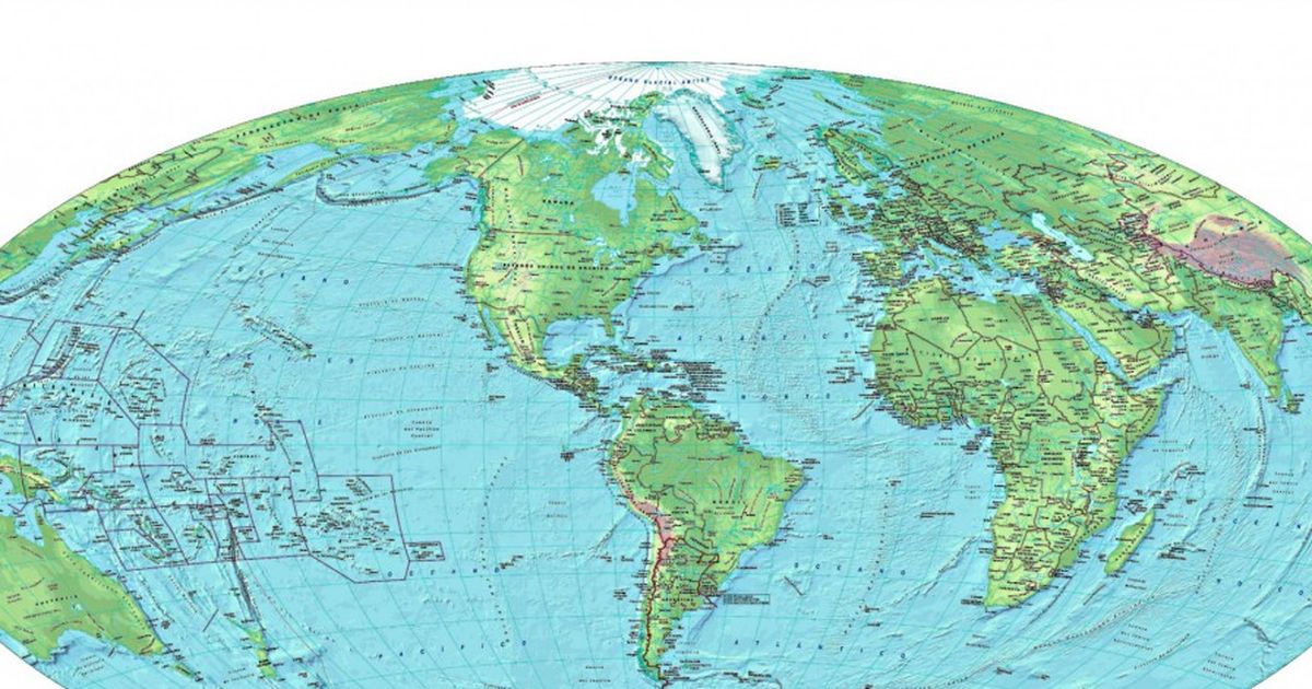 Mirá cómo es el planisferio con Argentina en el centro