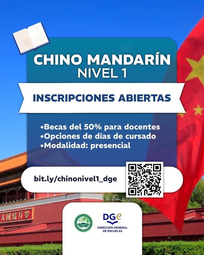 La DGE lanza cursos de Chino Mandarín para docentes a bajo costo