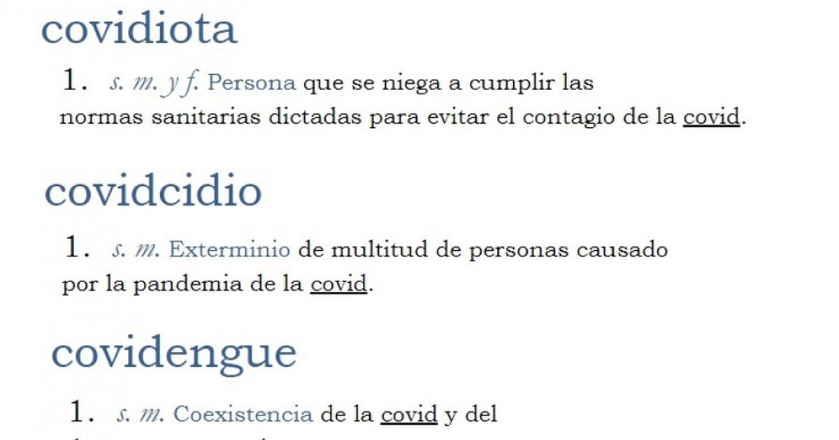 Covidiota, la palabra que creó la RAE para quienes se niegan a cumplir ...